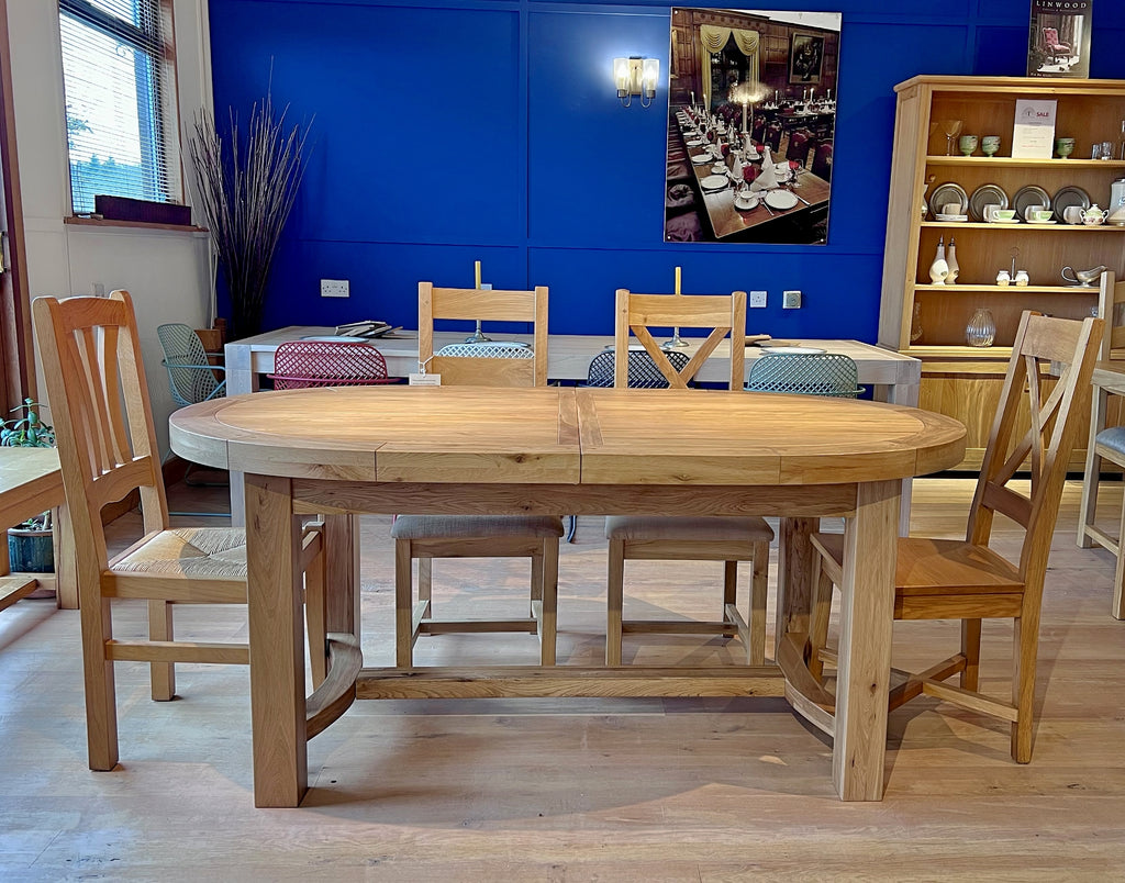 Avignon - Large Oval Cross Leg Extending Dining Table