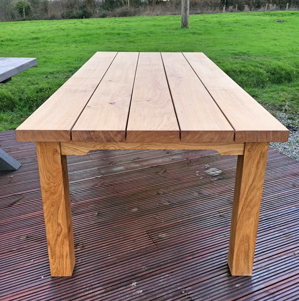 Outside Dining Furniture - Boarded Oak Garden Table